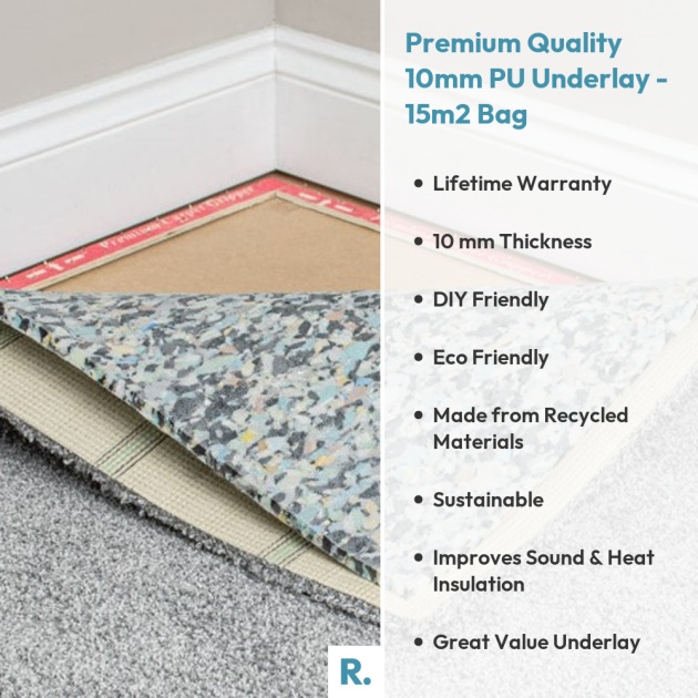 Premium Quality 10mm PU Underlay (15m2 Roll) | From £41.95 each