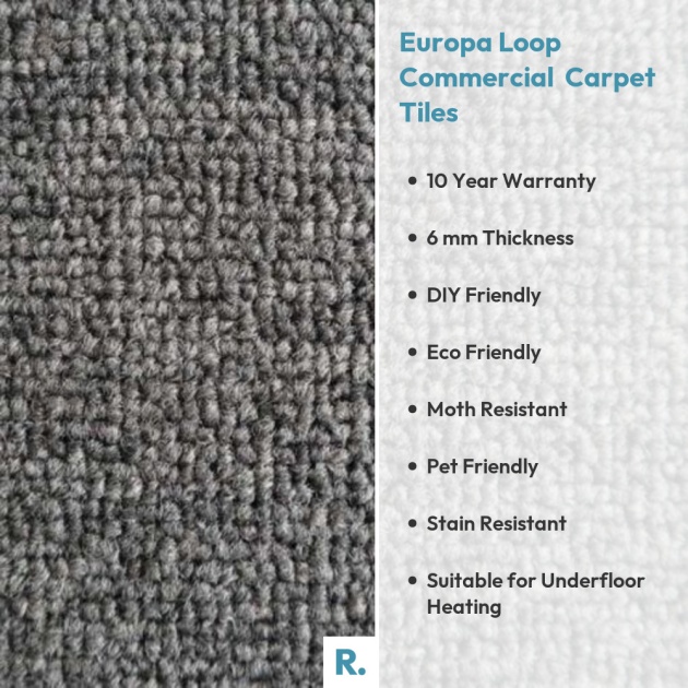 Europa Loop Commercial Carpet Tiles | £137.80 per box