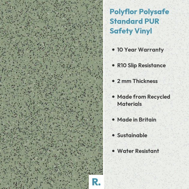Polyflor Polysafe Standard PUR Safety Vinyl | From £19.95 / sq. metre
