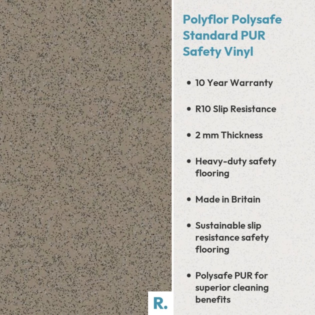 Polyflor Polysafe Standard PUR Safety Vinyl | From £19.95 / sq. metre