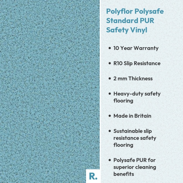 Polyflor Polysafe Standard PUR Safety Vinyl | From £19.95 / sq. metre