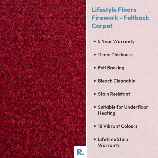 Lifestyle Floors Firework Colours Bleach Cleanable Carpet | From £7.95 ...