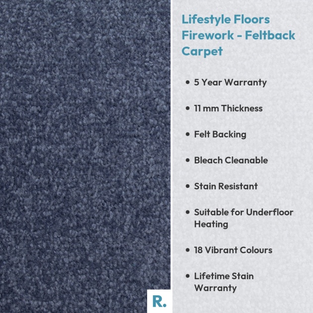 Lifestyle Floors Firework Colours Bleach Cleanable Carpet | From £7.95 ...