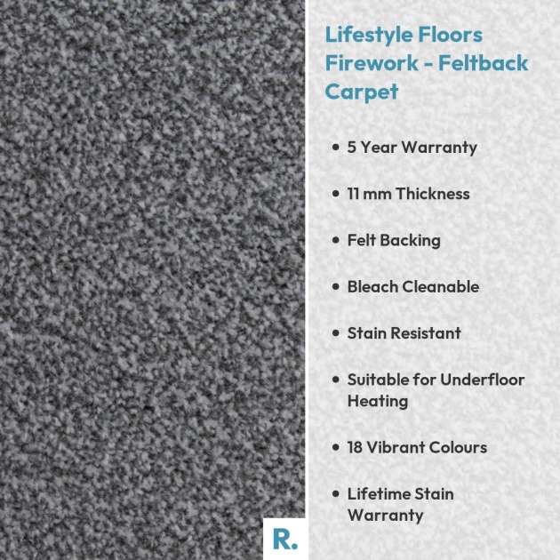 Lifestyle Floors Firework Colours Bleach Cleanable Carpet | From £7.95 ...