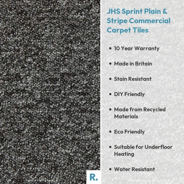 JHS Sprint Plain & Stripe Commercial Carpet Tiles | £89.00 per box
