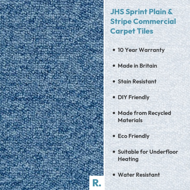 JHS Sprint Plain & Stripe Commercial Carpet Tiles | £89.00 per box