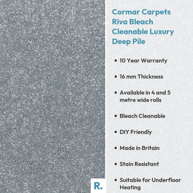 Cormar Carpets Riva Luxury Bleach Cleanable Luxury Deep Pile | From £17 ...