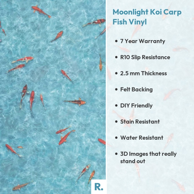 Moonlight Koi Carp Fish Vinyl | £16.95 / sq. metre