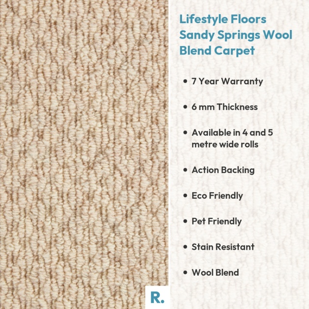 Lifestyle Floors Sandy Springs Luxury 50% Wool Blend Carpet | From £17. ...