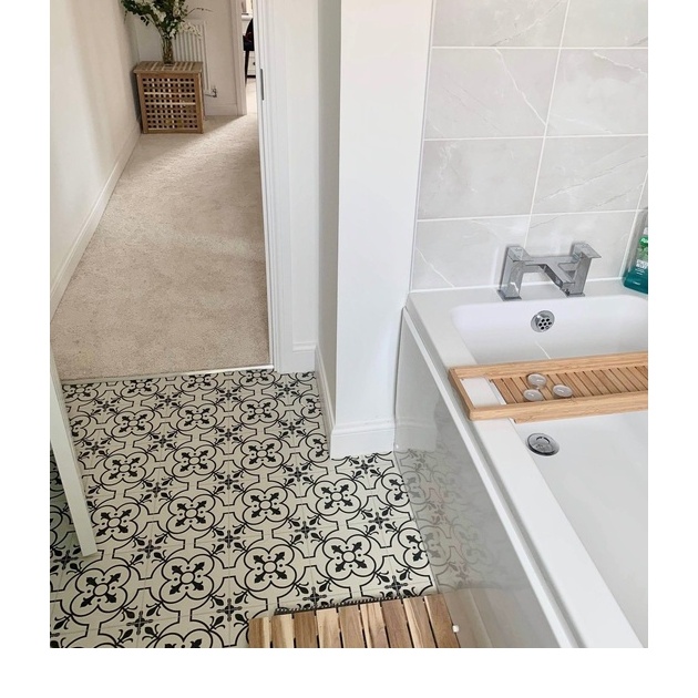 Grande Victorian Tile Vinyl by Remland | From £8.95 / sq. metre