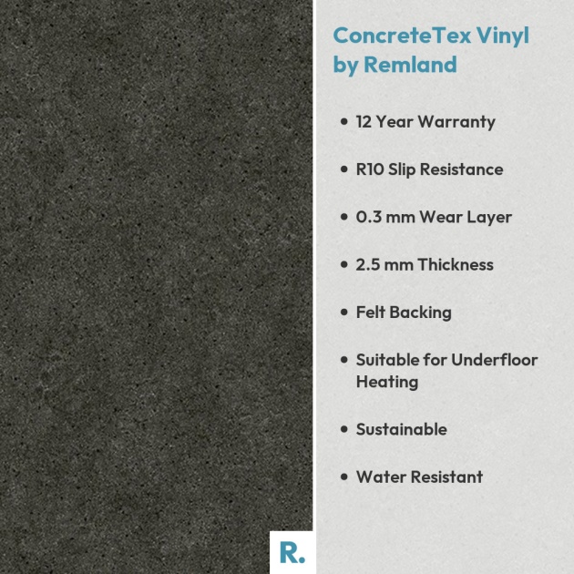 ConcreteTex Vinyl by Remland | From £10.95 / sq. metre
