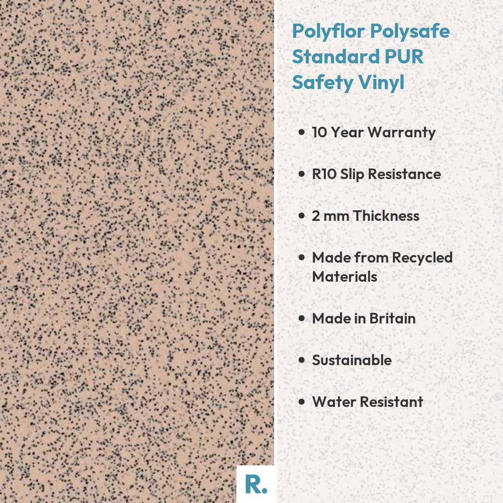 Polyflor Polysafe Standard PUR Safety Vinyl | From £19.95 / sq. metre