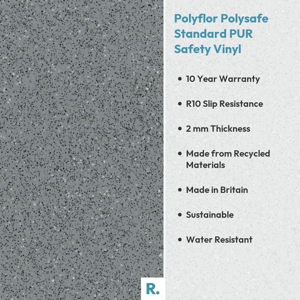 Polyflor Polysafe Standard PUR Safety Vinyl | From £19.95 / sq. metre