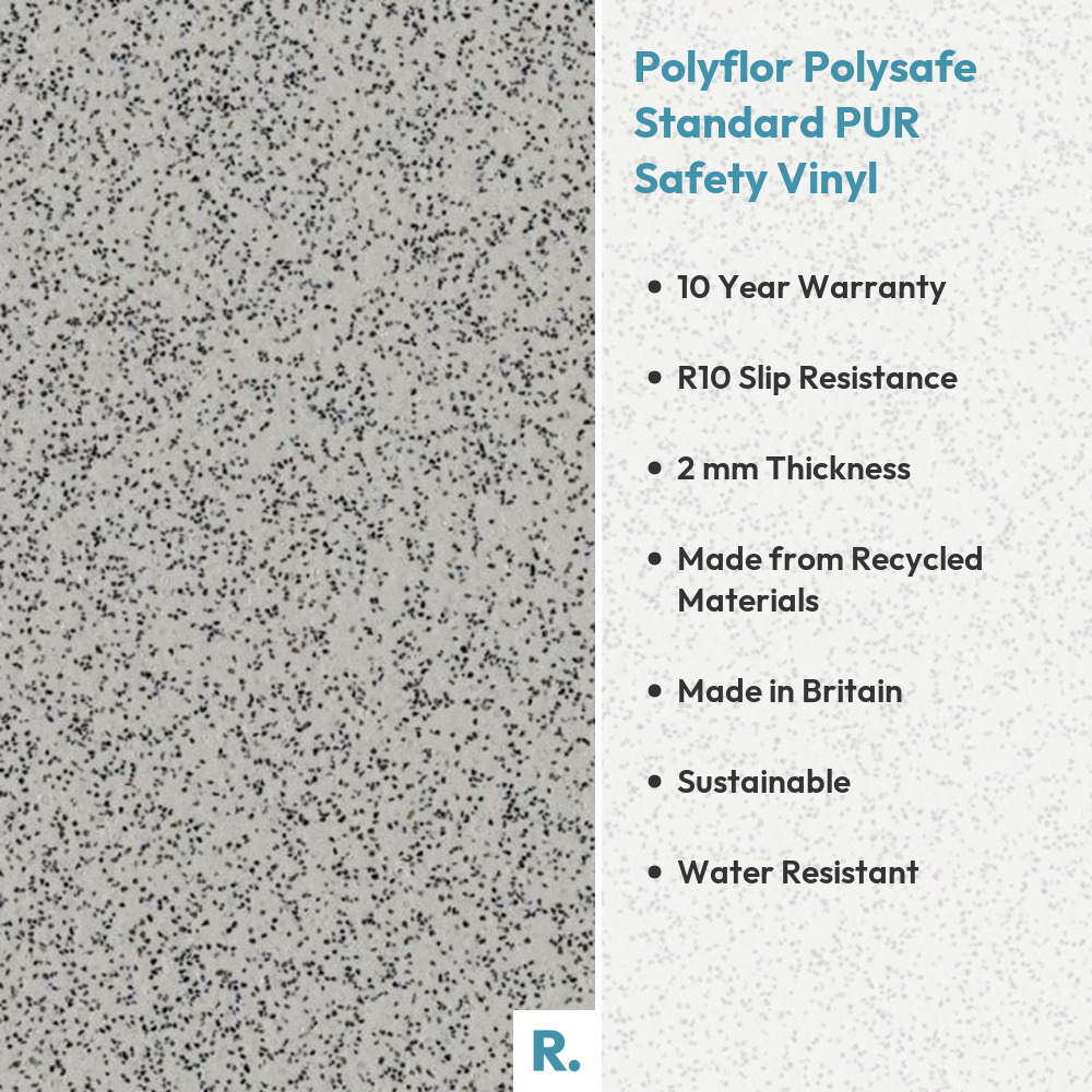 Polyflor Polysafe Standard PUR Safety Vinyl | From £19.95 / sq. metre