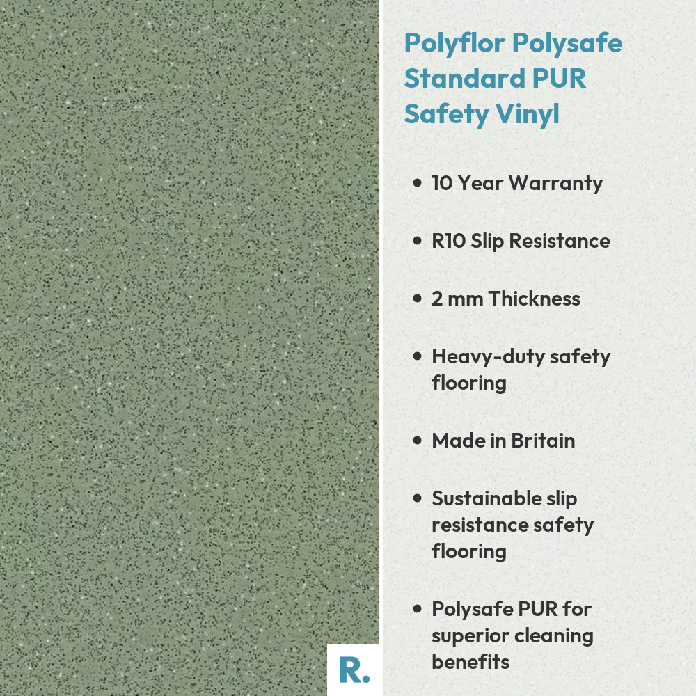 Polyflor Polysafe Standard PUR Safety Vinyl | From £19.95 / sq. metre
