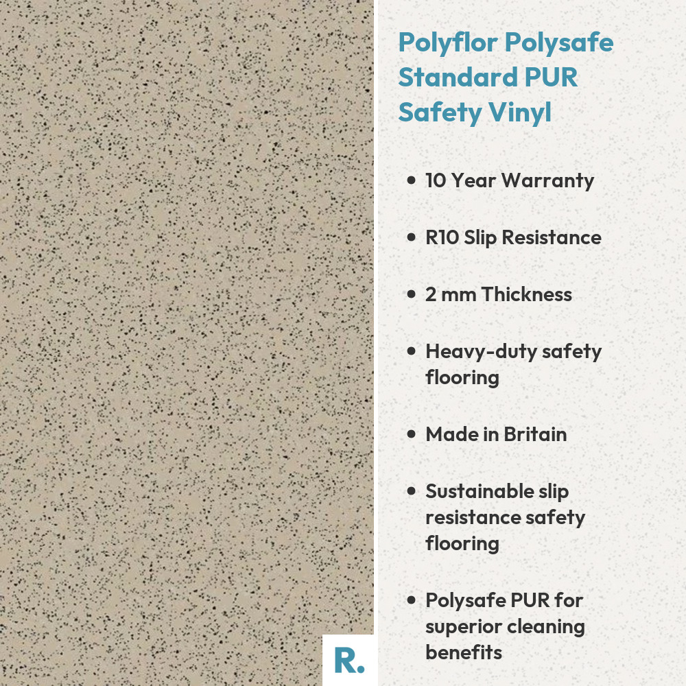 Polyflor Polysafe Standard PUR Safety Vinyl | From £19.95 / sq. metre