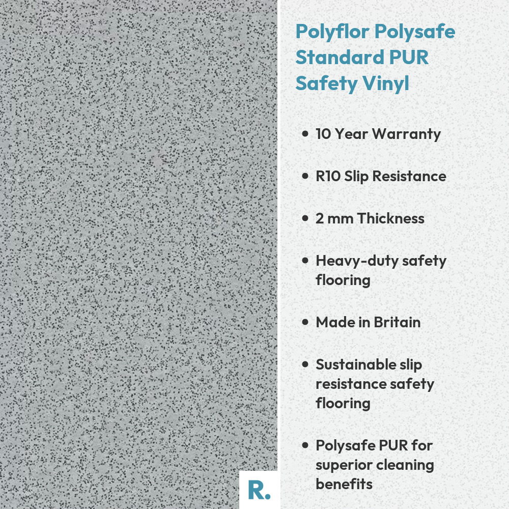 Polyflor Polysafe Standard PUR Safety Vinyl | From £19.95 / sq. metre