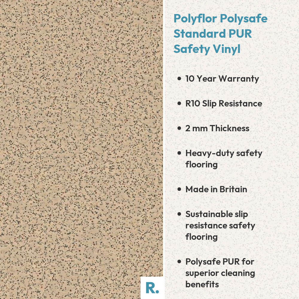 Polyflor Polysafe Standard PUR Safety Vinyl | From £19.95 / sq. metre