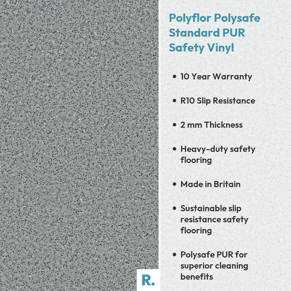 Polyflor Polysafe Standard PUR Safety Vinyl | From £19.95 / sq. metre