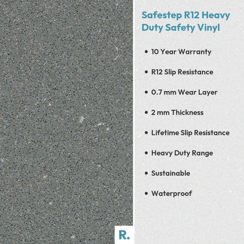 Safestep R12 Heavy Duty Safety Vinyl | £28.95 / sq. metre
