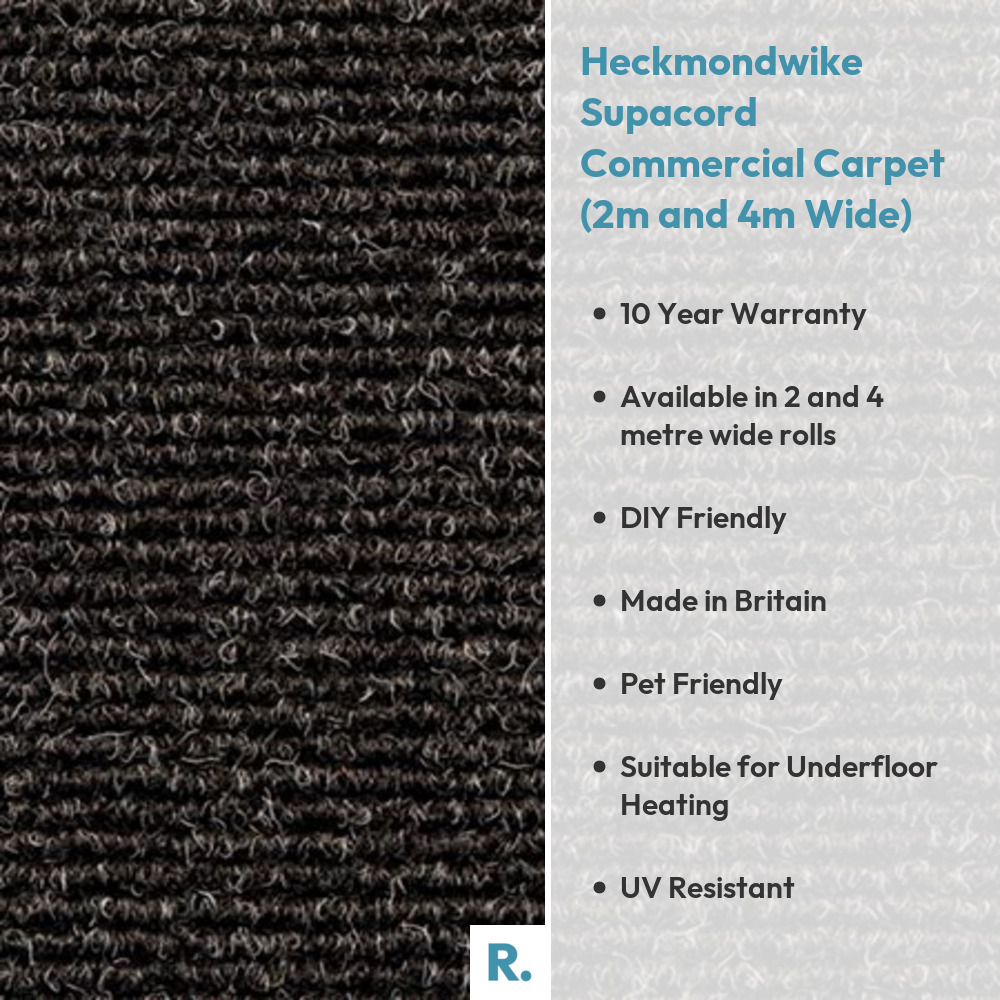 Heckmondwike Supacord Commercial Carpet (2m and 4m Wide) | From £11.95 ...