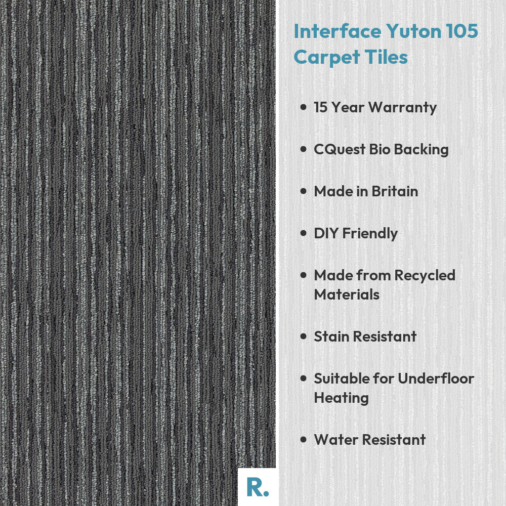 Interface Yuton 105 Carpet Tiles - 44% OFF