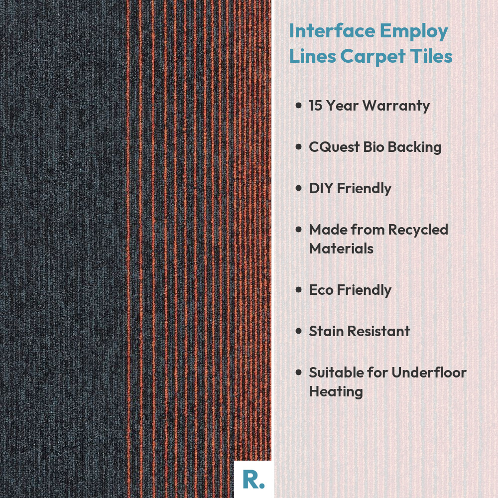 Interface Employ Lines Carpet Tiles | £115.80 per box