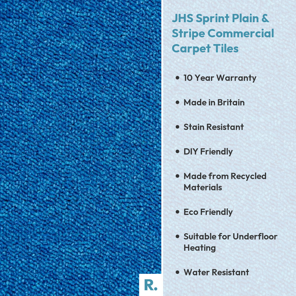 JHS Sprint Plain & Stripe Commercial Carpet Tiles | £89.00 per box