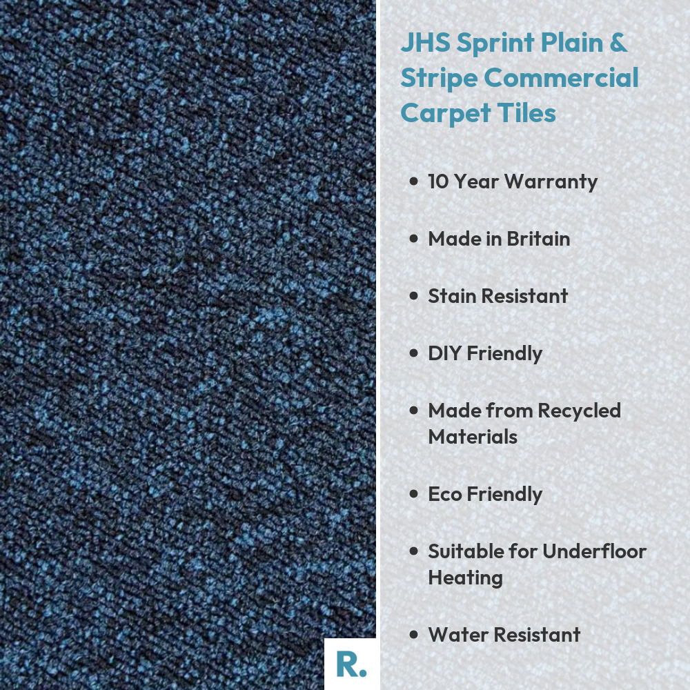 JHS Sprint Plain & Stripe Commercial Carpet Tiles | £89.00 per box
