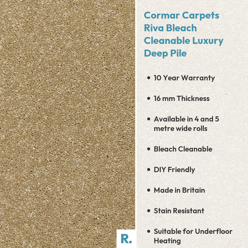 Cormar Carpets Riva Luxury Bleach Cleanable Luxury Deep Pile | From £17 ...