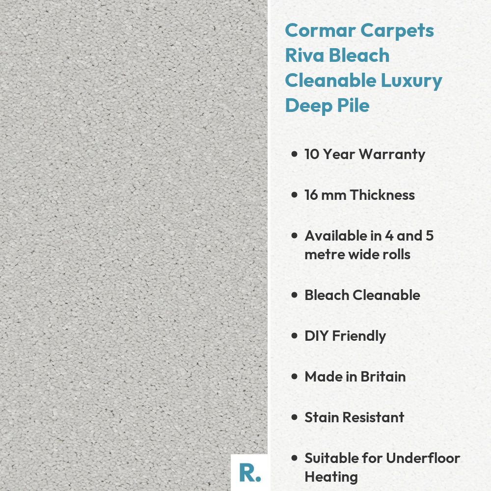 Cormar Carpets Riva Luxury Bleach Cleanable Luxury Deep Pile | From £17 ...