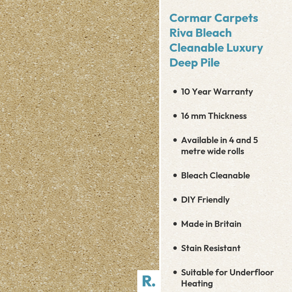 Cormar Carpets Riva Luxury Bleach Cleanable Luxury Deep Pile | From £17 ...