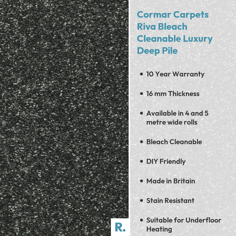 Cormar Carpets Riva Luxury Bleach Cleanable Luxury Deep Pile | From £17 ...
