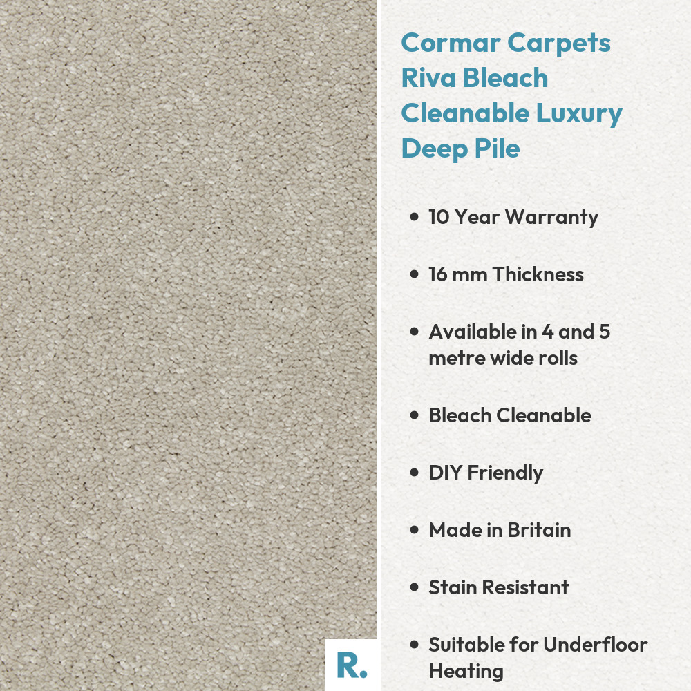 Cormar Carpets Riva Luxury Bleach Cleanable Luxury Deep Pile | From £17 ...