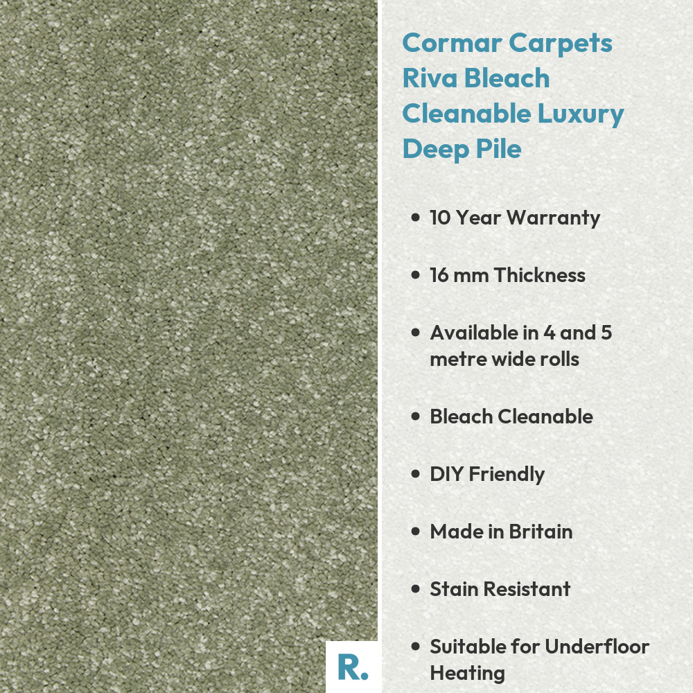 Cormar Carpets Riva Luxury Bleach Cleanable Luxury Deep Pile | From £17 ...