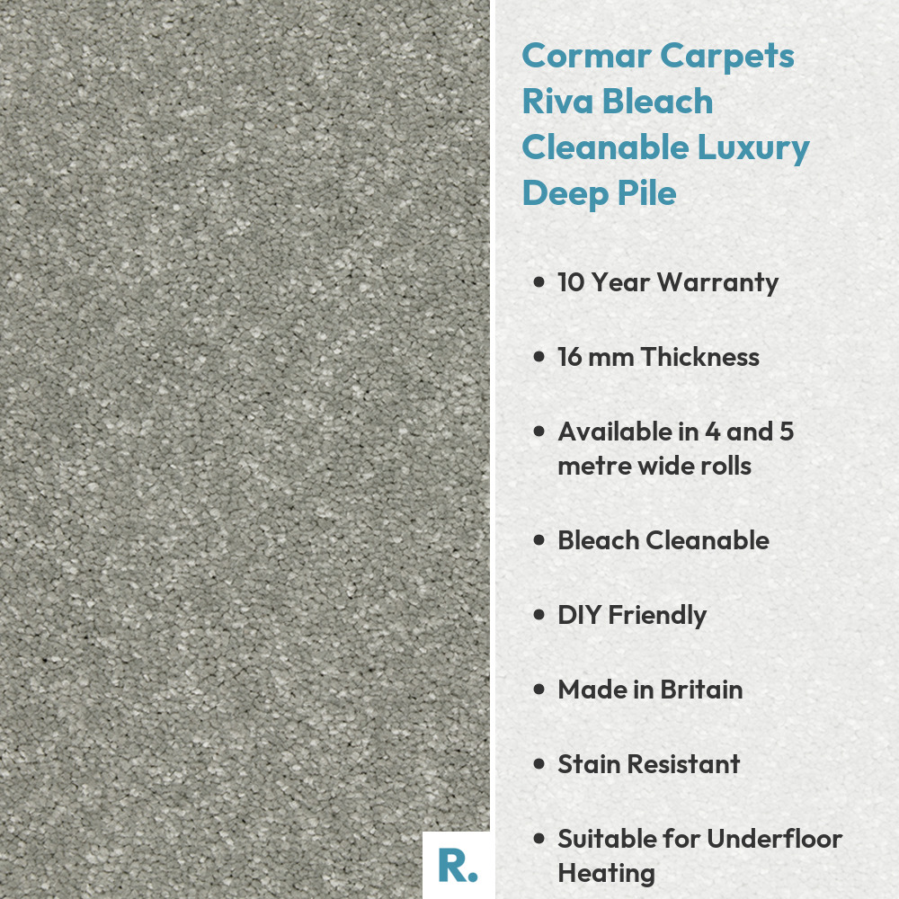 Cormar Carpets Riva Luxury Bleach Cleanable Luxury Deep Pile | From £17 ...