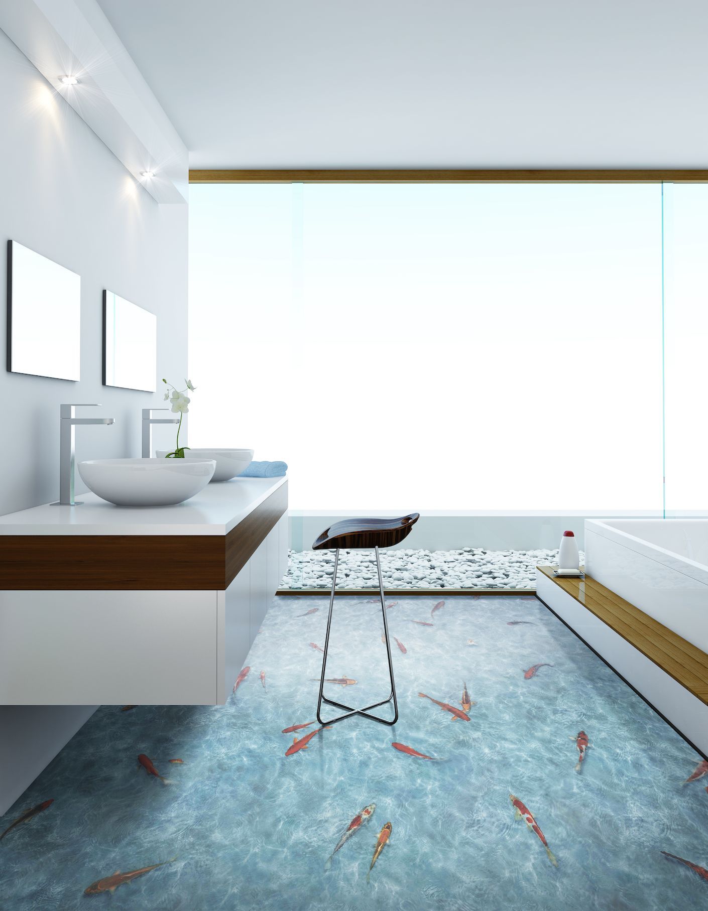 Moonlight Koi Carp Fish Vinyl | £16.95 / sq. metre