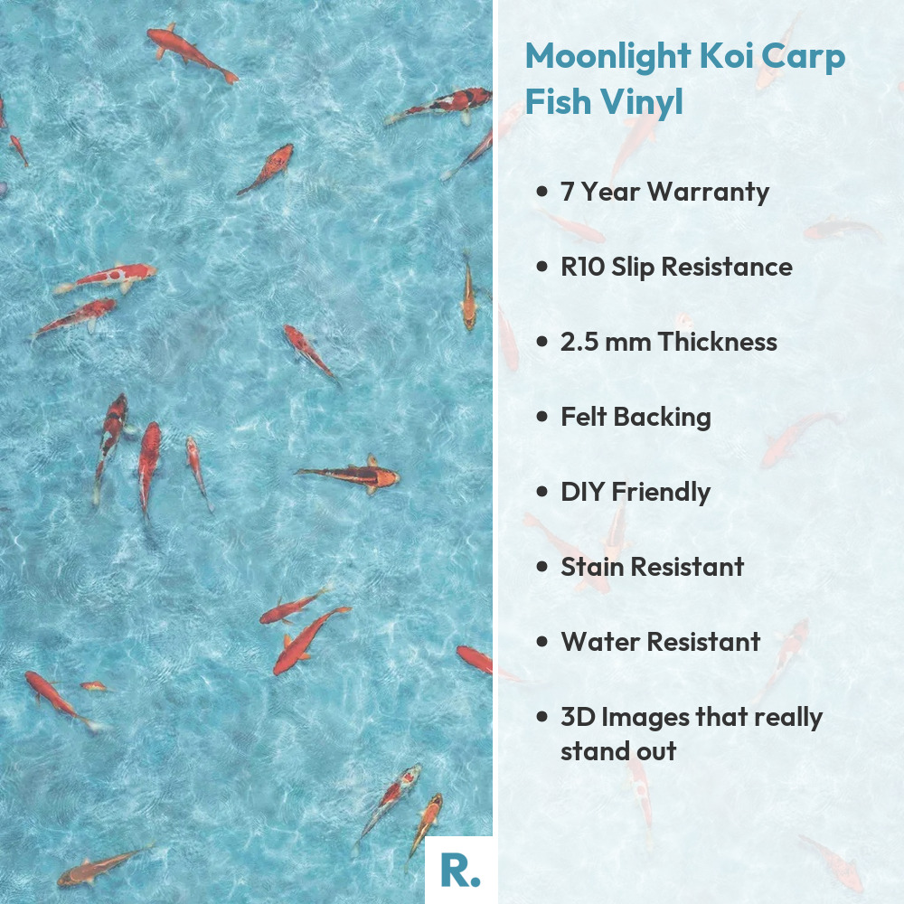 Moonlight Koi Carp Fish Vinyl | £16.95 / sq. metre