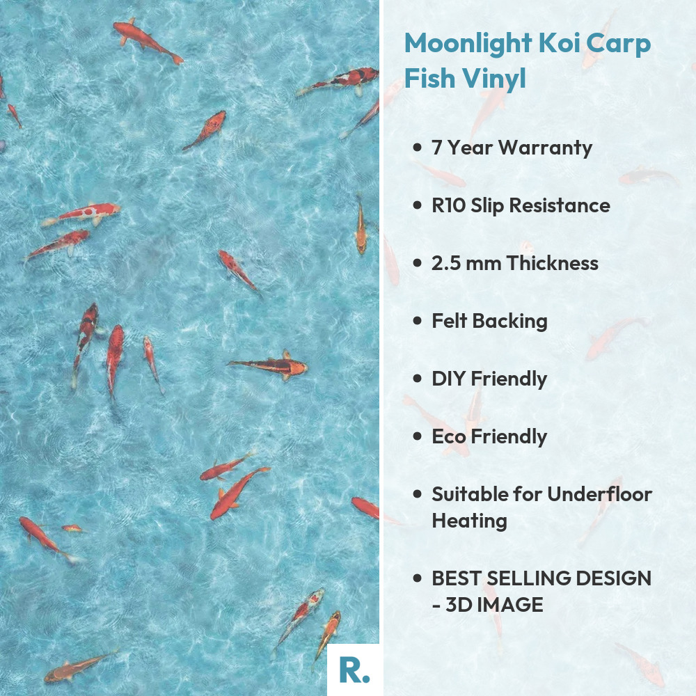 Moonlight Koi Carp Fish Vinyl | £16.95 / sq. metre