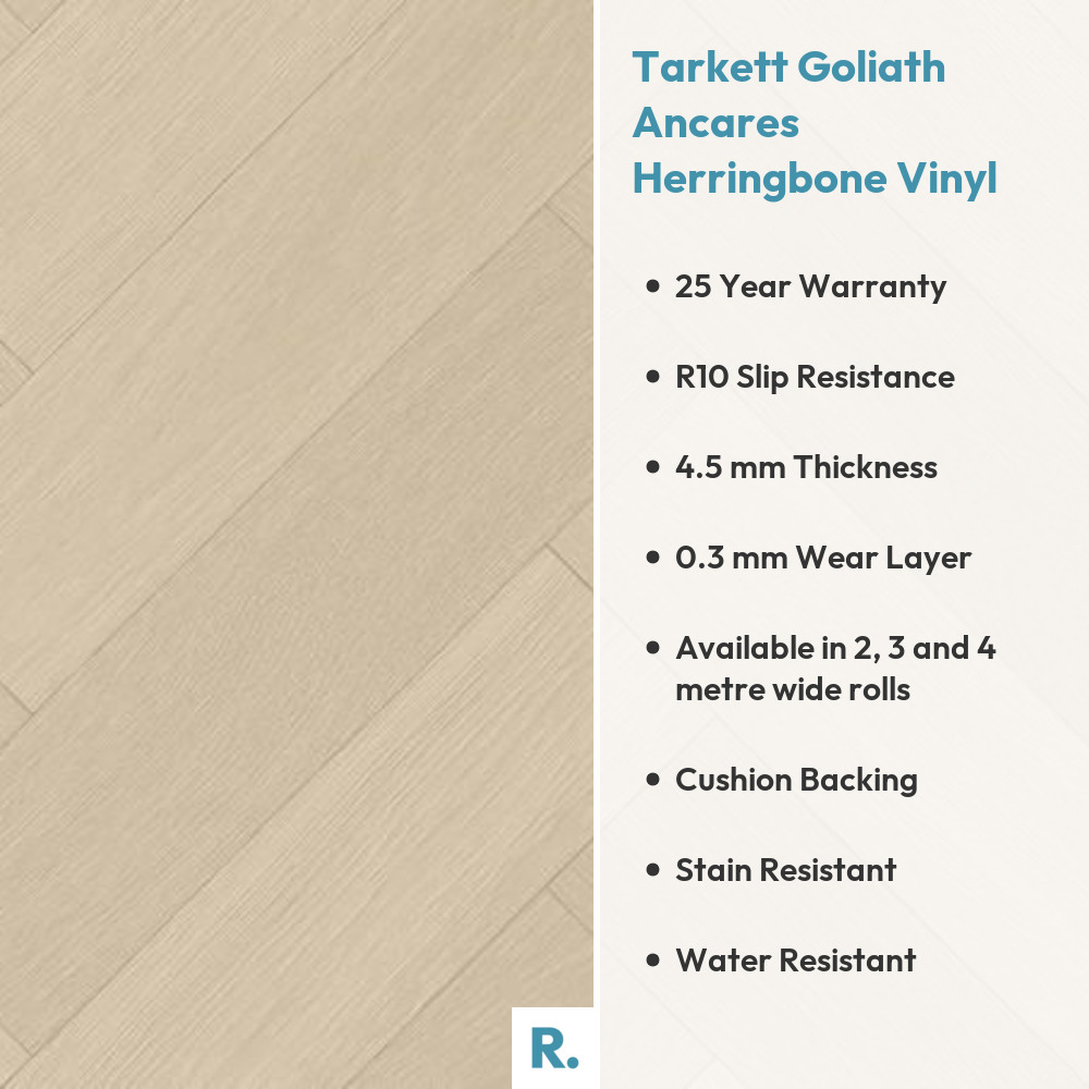 Goliath Ancares Herringbone Vinyl Flooring by Tarkett | SPECIAL OFFER