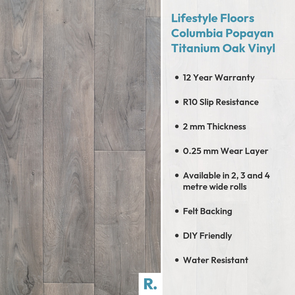 Lifestyle Floors Columbia Popayan Titanium Vinyl | SPECIAL OFFER