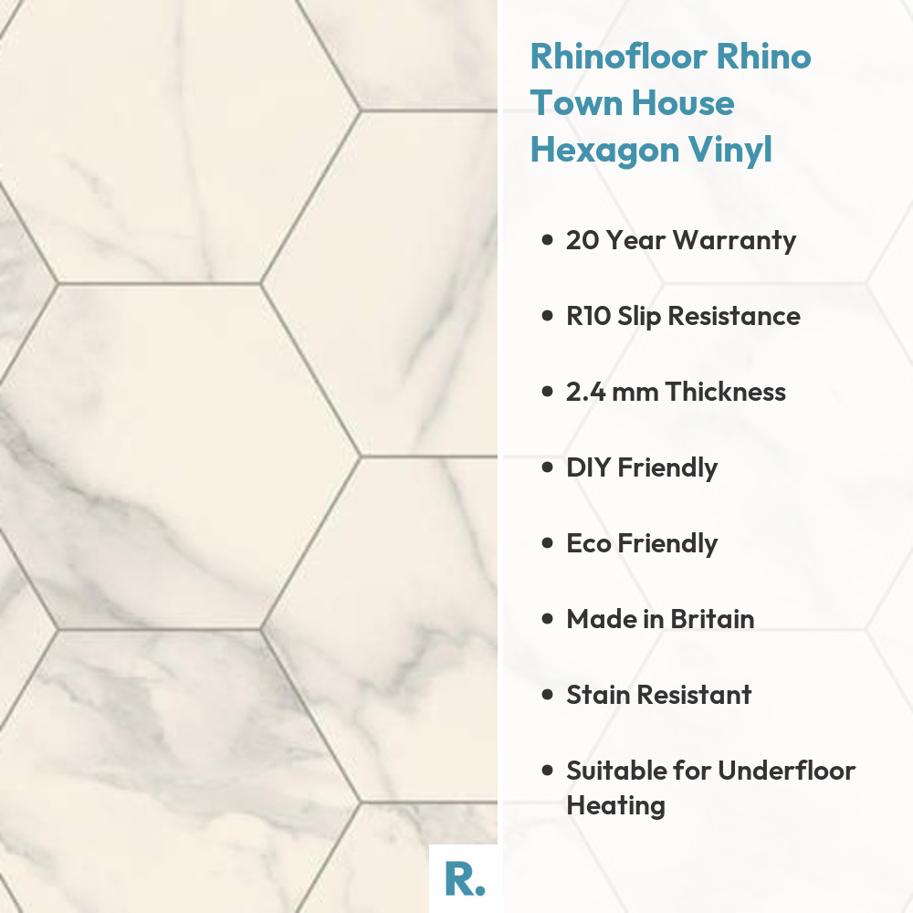 Rhinofloor Rhino Town House Hexagon Vinyl | SPECIAL OFFER
