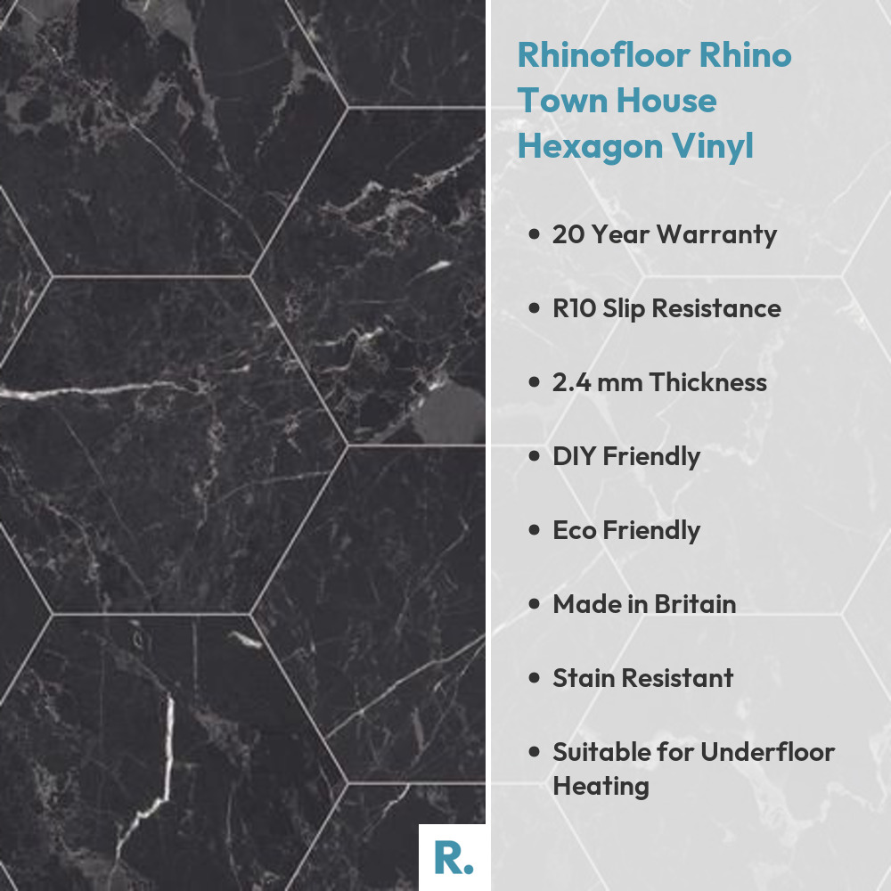 Rhinofloor Rhino Town House Hexagon Vinyl | SPECIAL OFFER
