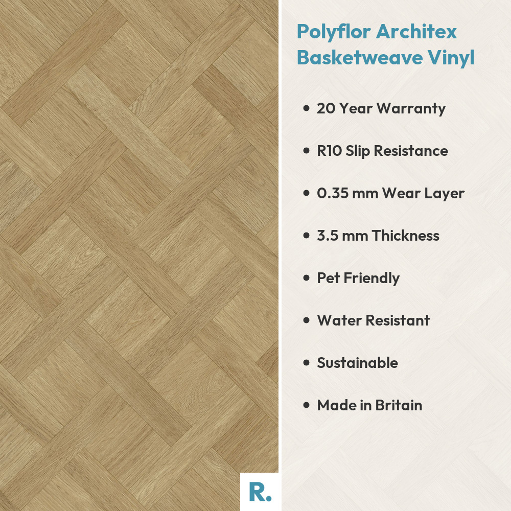 Polyflor Architex Basketweave Commercially Rated Vinyl | From £21.95 ...