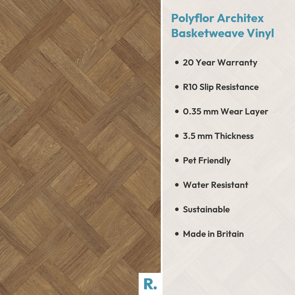 Polyflor Architex Basketweave Commercially Rated Vinyl | From £21.95 ...