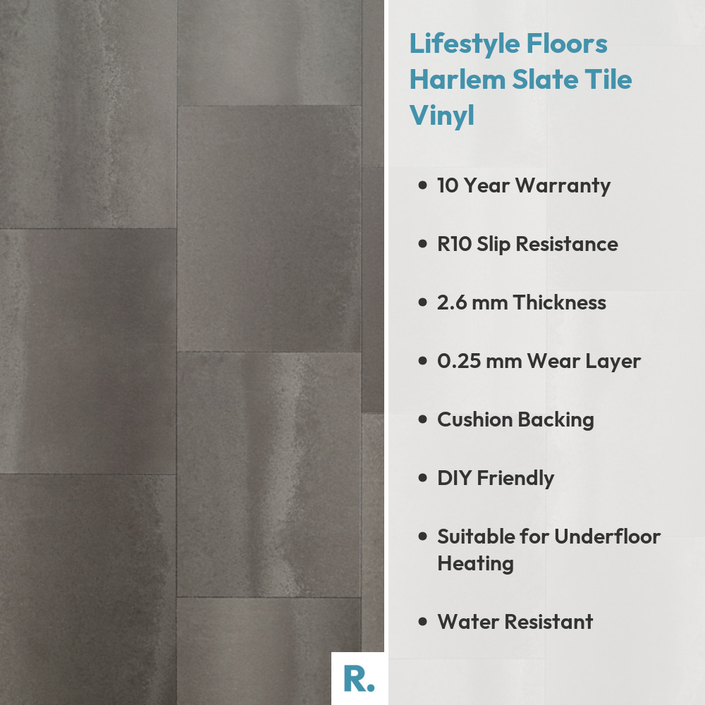 Lifestyle Floors Harlem Slate Tile Vinyl | SPECIAL OFFER