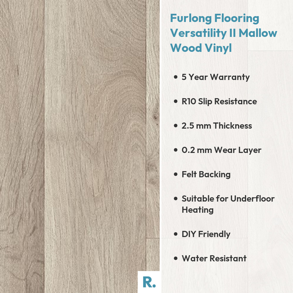 Furlong Flooring Versatility II Mallow Wood Vinyl | From £11.95 / sq. metre