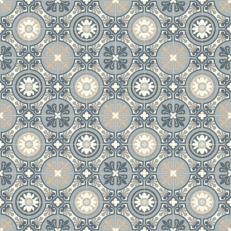 Lifestyle Floors QueensTex Victorian Tile Vinyl | From £9.95 / sq. metre