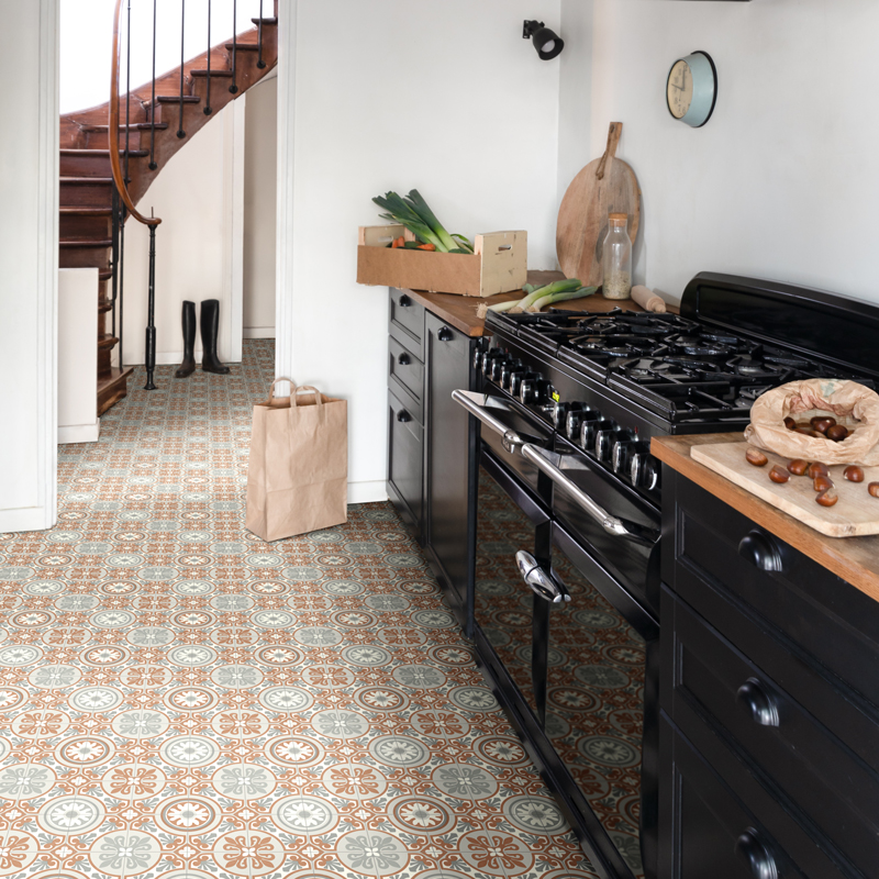 Lifestyle Floors QueensTex Victorian Tile Vinyl | From £9.95 / sq. metre