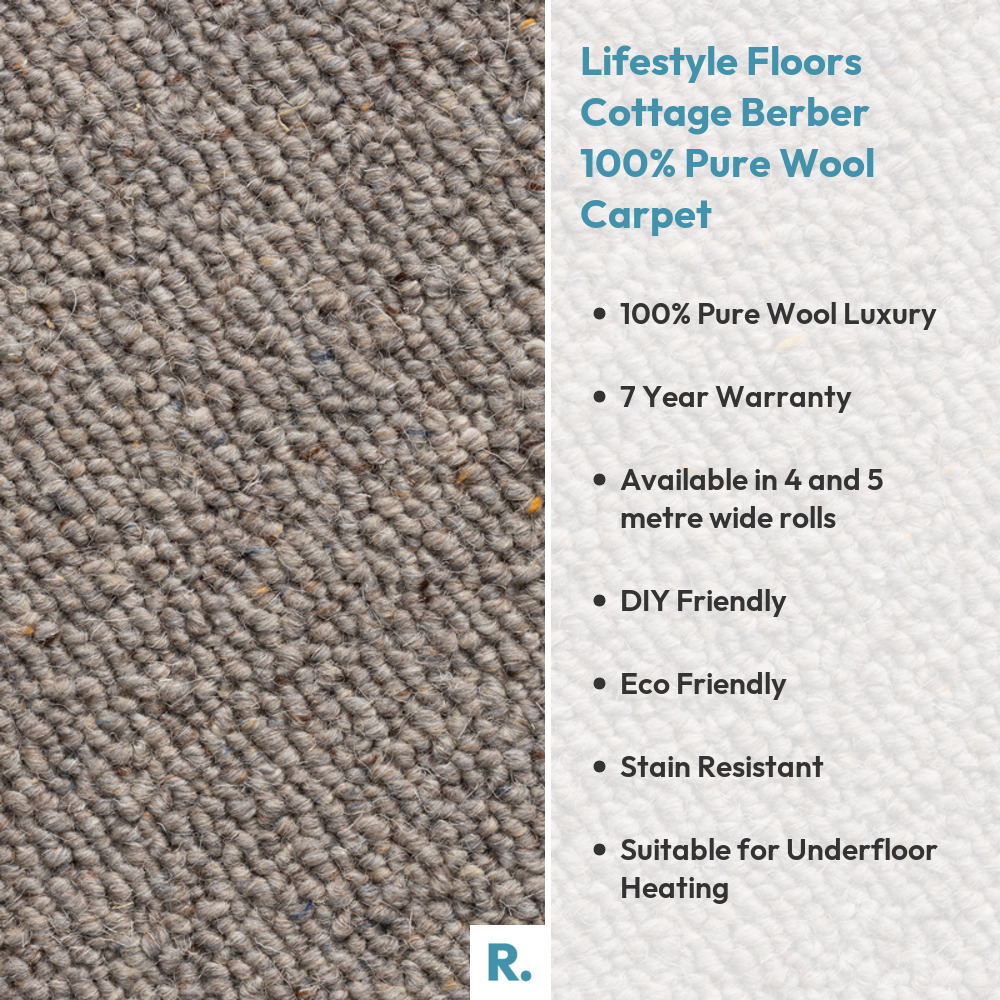 Lifestyle Floors Cottage Berber 100% Pure Wool Carpet | From £18.95 / sq. metre